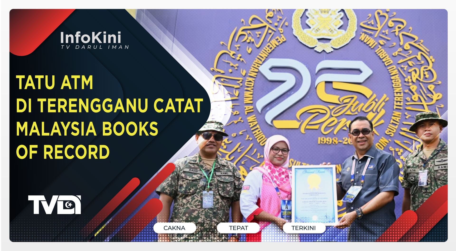 TATU ATM di Terengganu Catat Malaysia Books Of Record - TRDI News